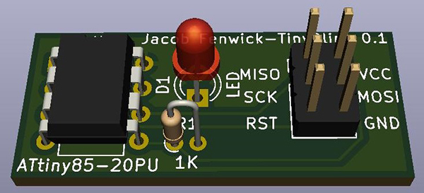GitHub - jfenwick/attiny85-blink-pcb: ATtiny85 Blink PCB